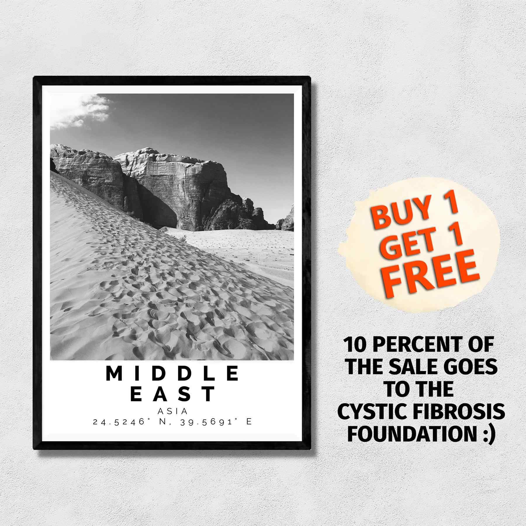 Middle East Poster Black and White Print Middle East Wall - Etsy