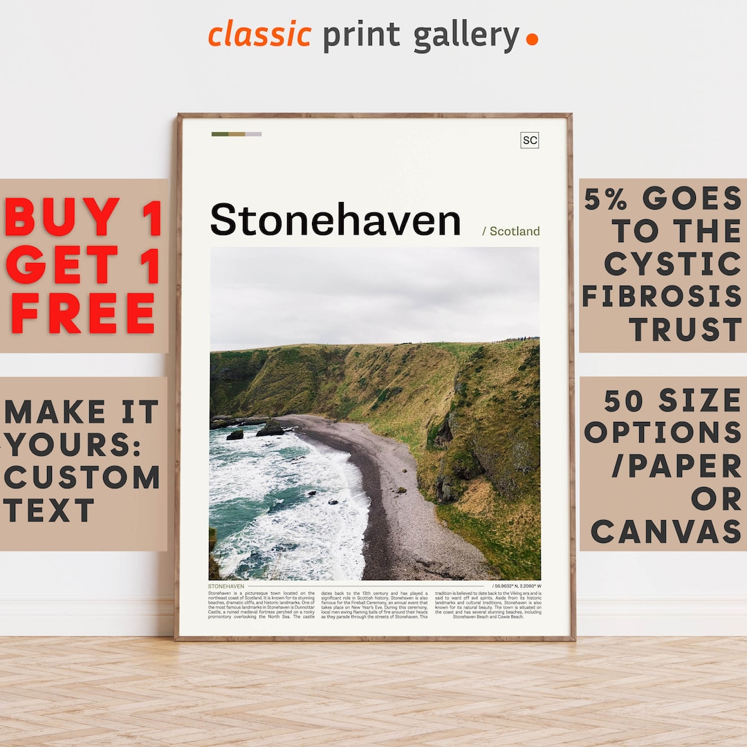 Stonehaven Print, Stonehaven Wall Art, Stonehaven Color Poster With ...