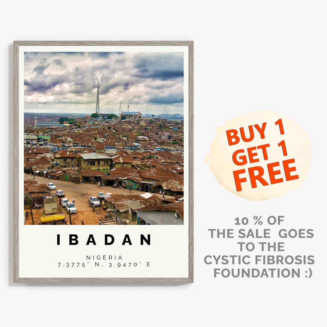 Ibadan Poster Colorful Print Ibadan Wall Art Ibadan Photo - Etsy