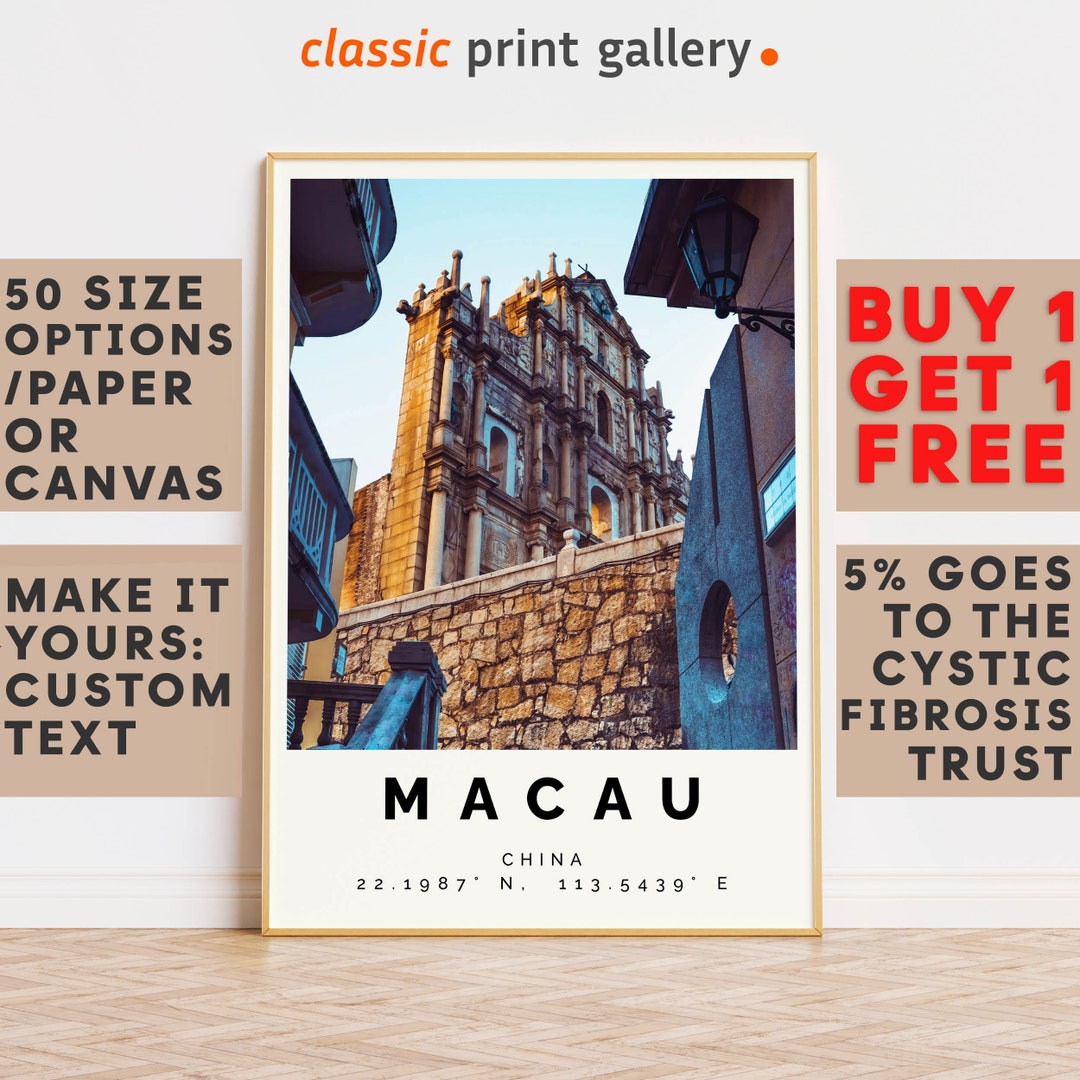 Macau Poster Colorful Print, Macau Wall Art, Macau Photo Decor, Macau ...