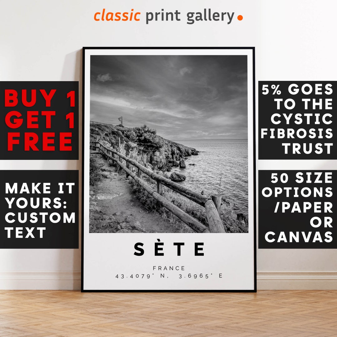Sète Print,sète Wall Art,sète Black and White Poster,personalized ...