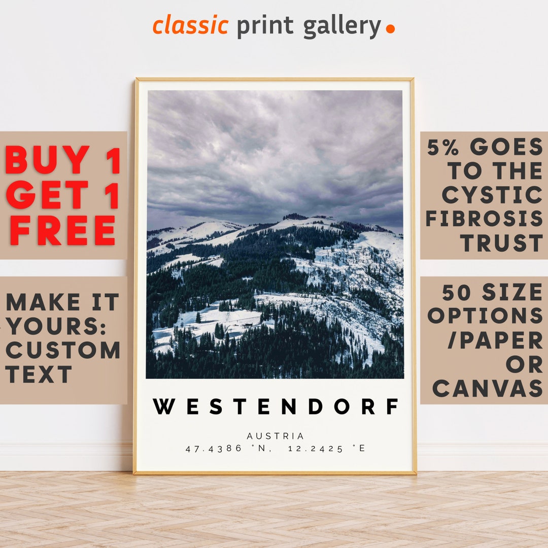 Skiing Art,Westendorf Print,Westendorf Wall Art,Westendorf Colorful Poster,Winter Travel ...