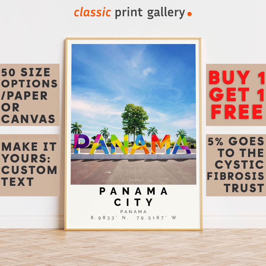 Panama City Poster Colorful Print, Panama City Wall Art, Panama City ...