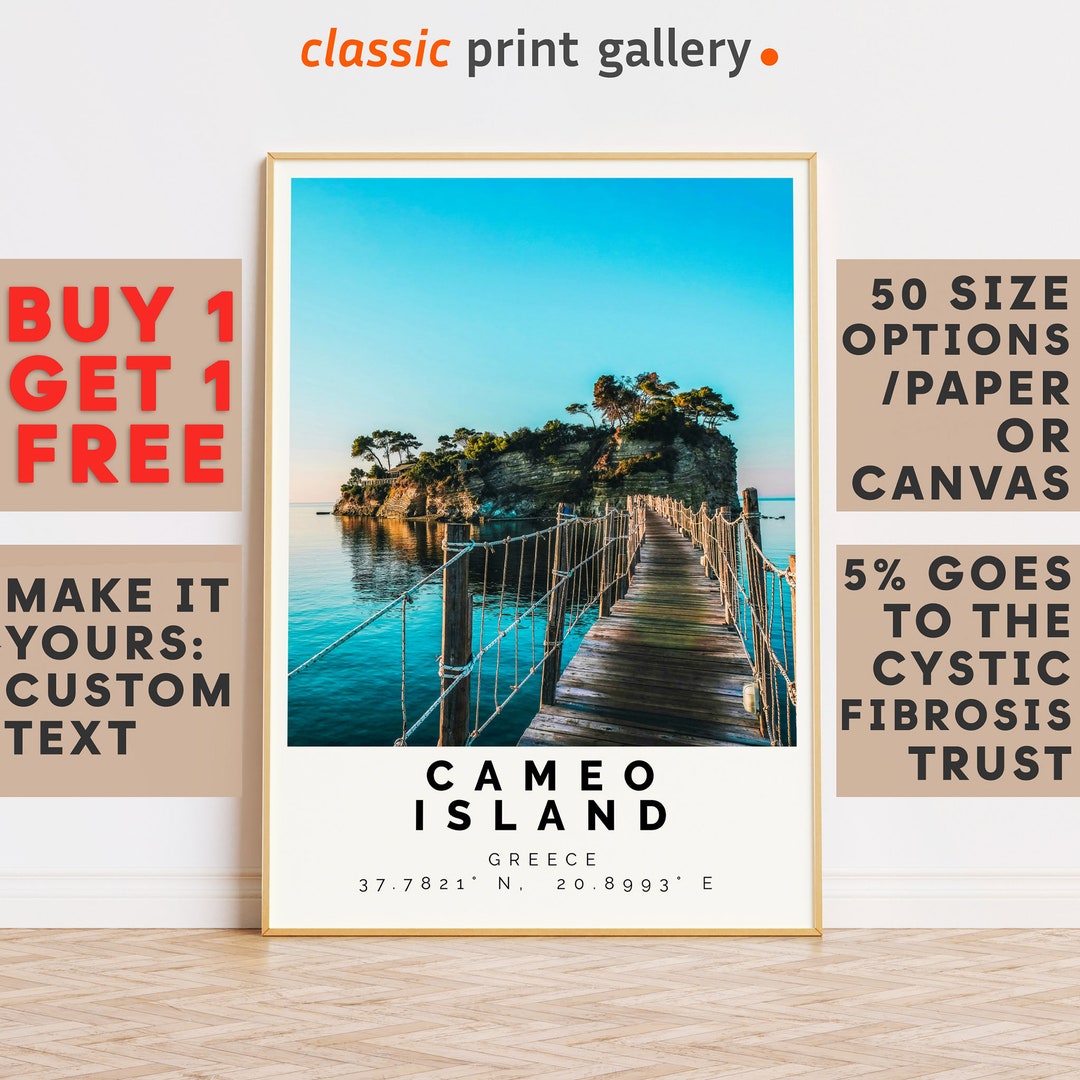 Cameo Island Print Colorful Poster|cameo Island Wall Art|cameo Island ...