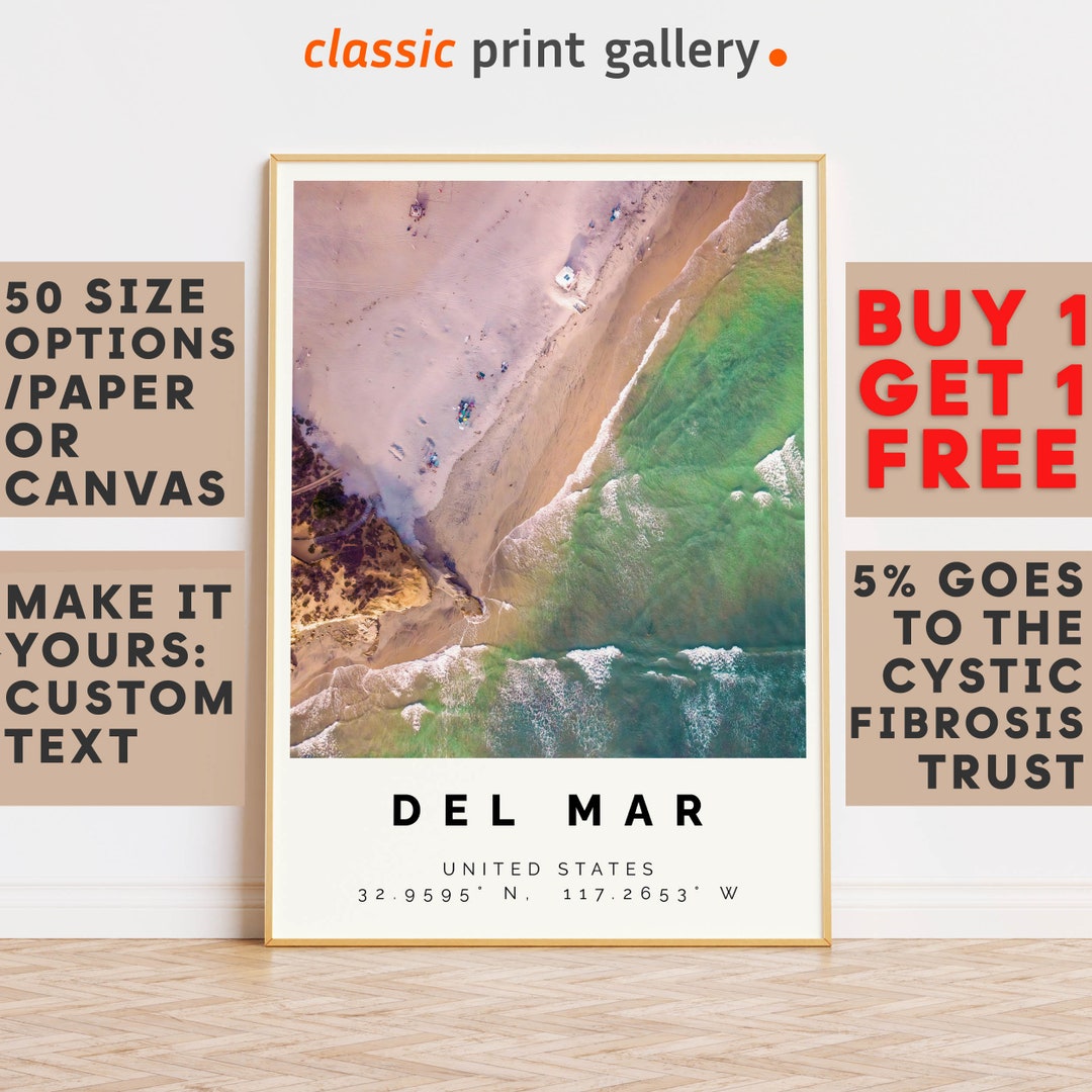 Del Mar Poster Colorful Print, Del Mar Wall Art, Del Mar Photo Decor ...