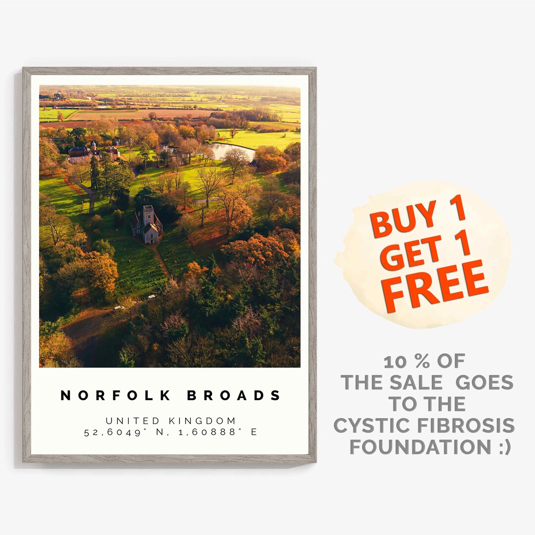 Norfolk Broads Poster Colorful Print Norfolk Broads Wall Art - Etsy