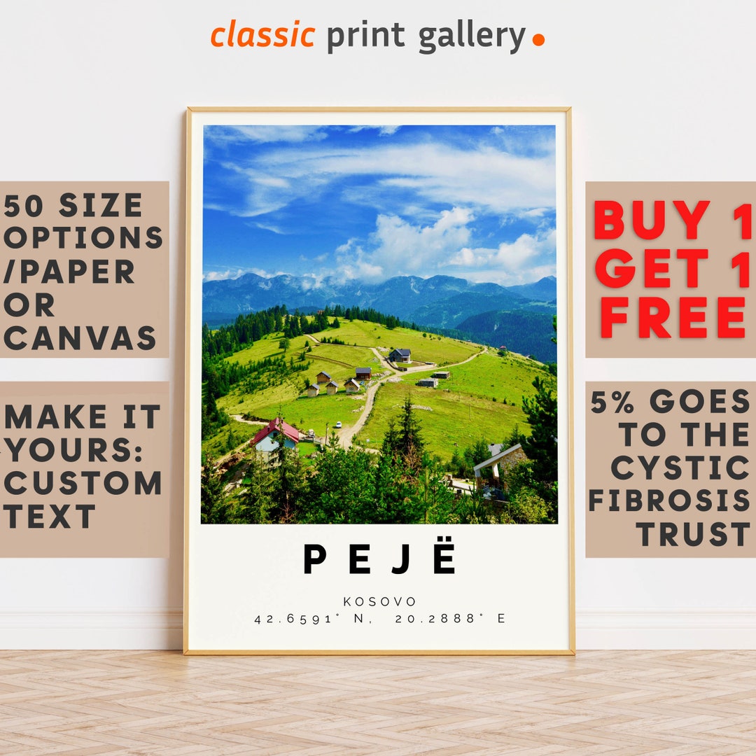 Pejë Poster Colorful Print, Pejë Wall Art, Pejë Photo Decor, Pejë Gift ...