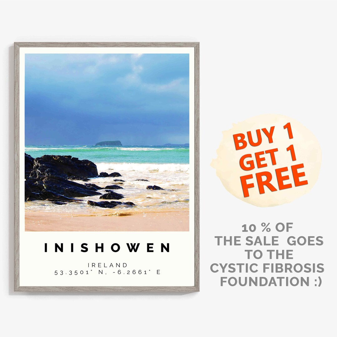 Inishowen Poster Colorful Print Inishowen Wall Art Inishowen - Etsy