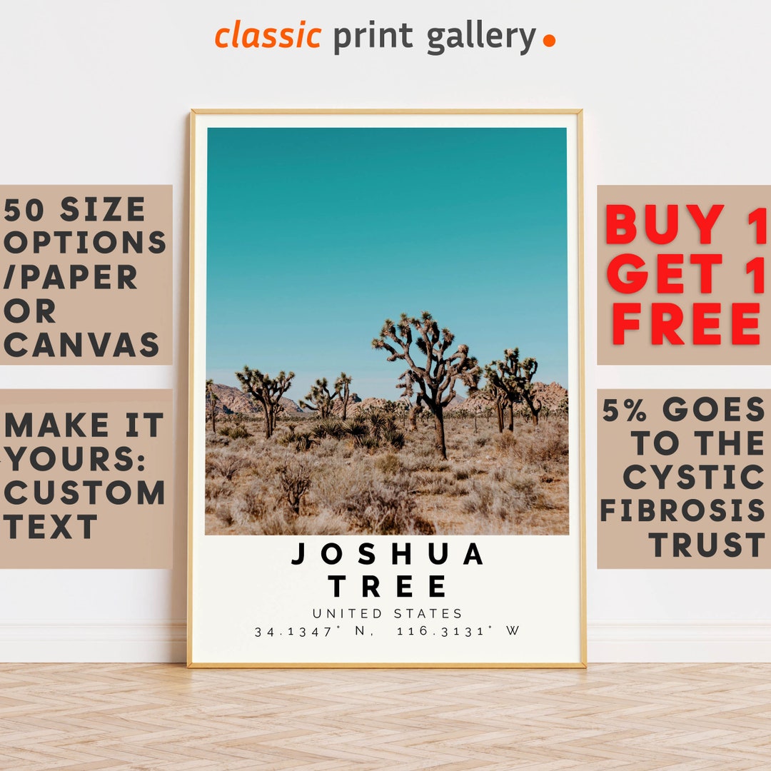 Joshua Tree Poster Colorful Print, Joshua Tree Wall Art, Joshua Tree ...