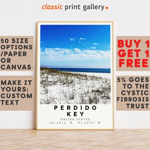 Perdido Key Poster Colorful Print, Perdido Key Wall Art, Perdido Key ...