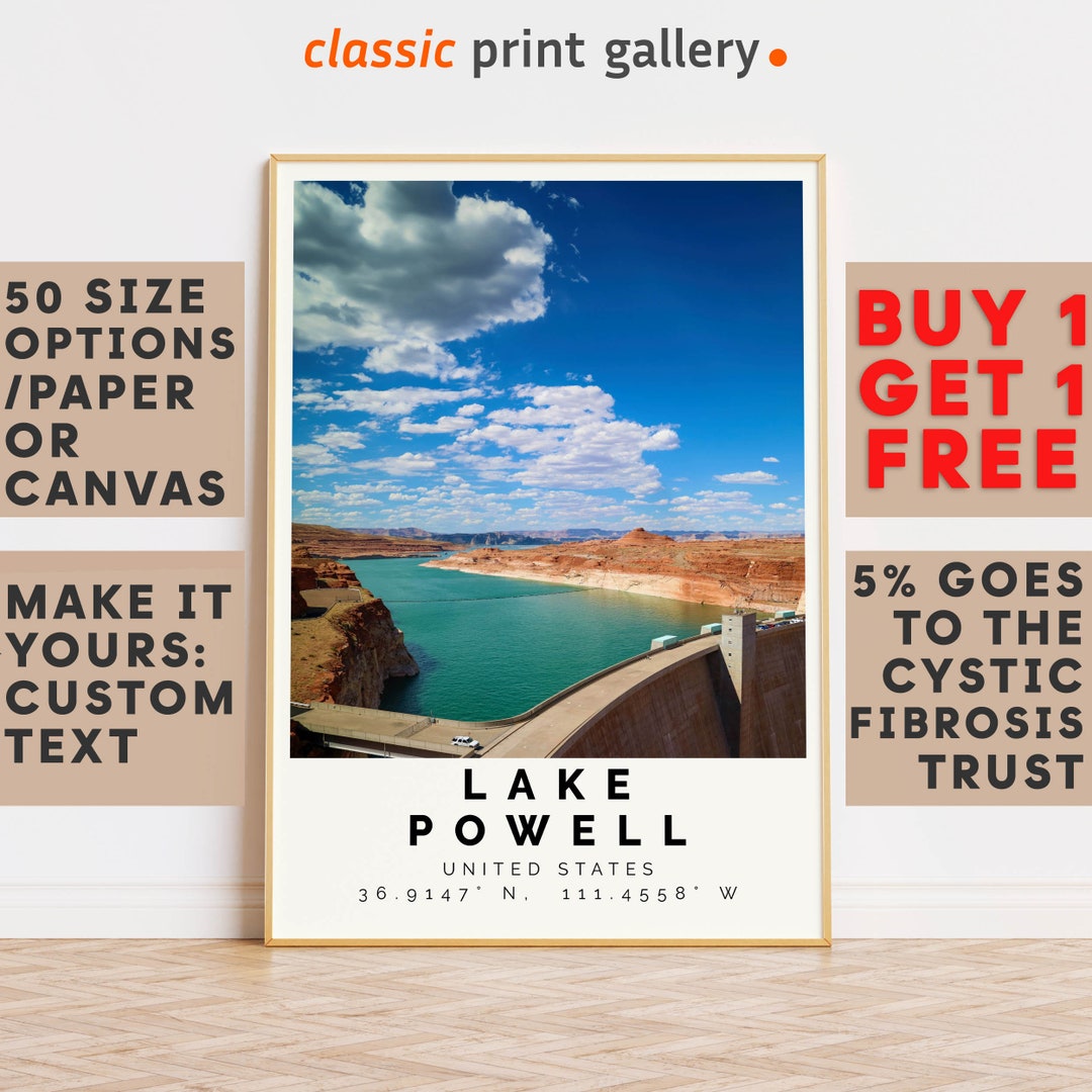 Lake Powell Poster Colorful Print, Lake Powell Wall Art, Lake Powell ...
