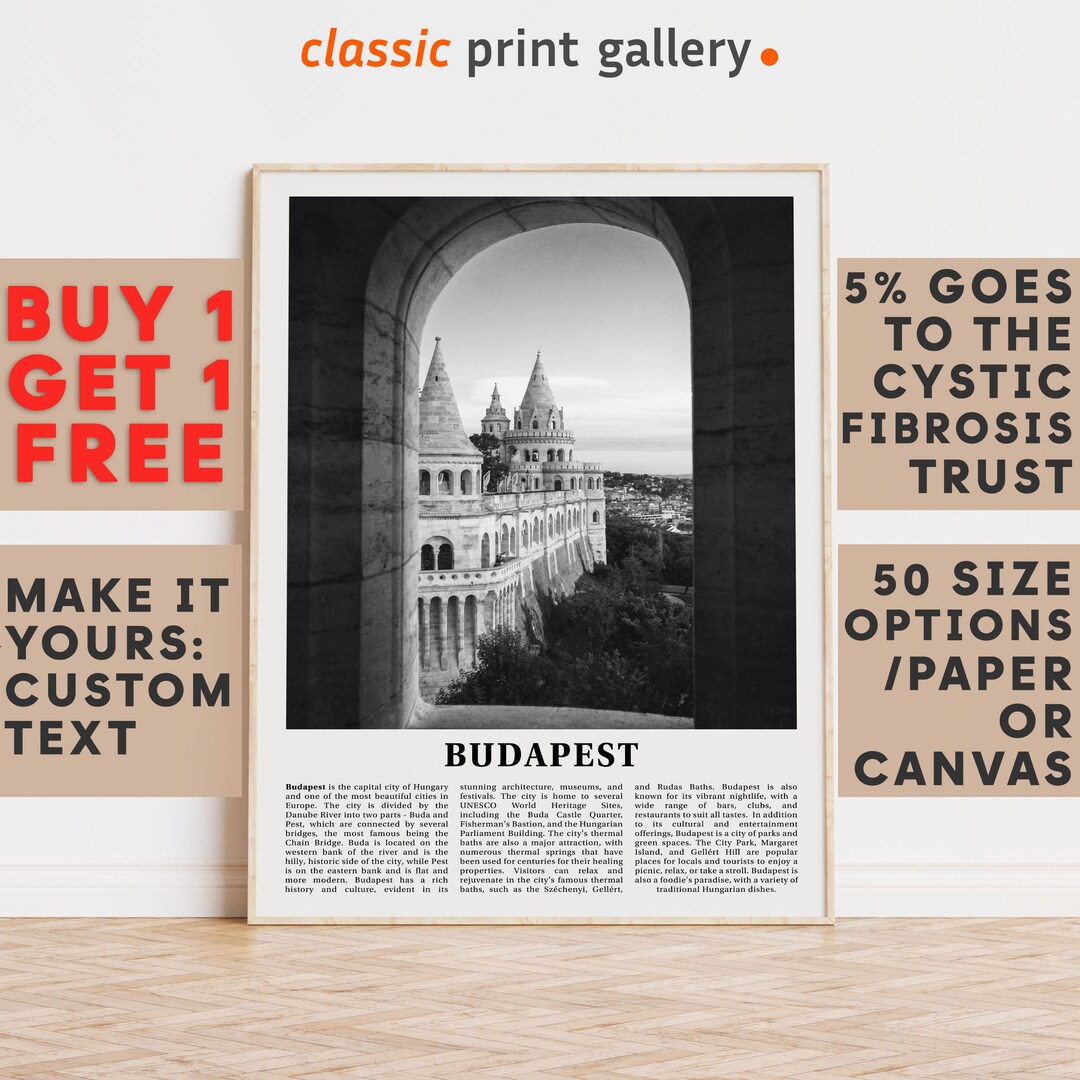 Budapest Print, Budapest Wall Art, Budapest Black and White Poster ...