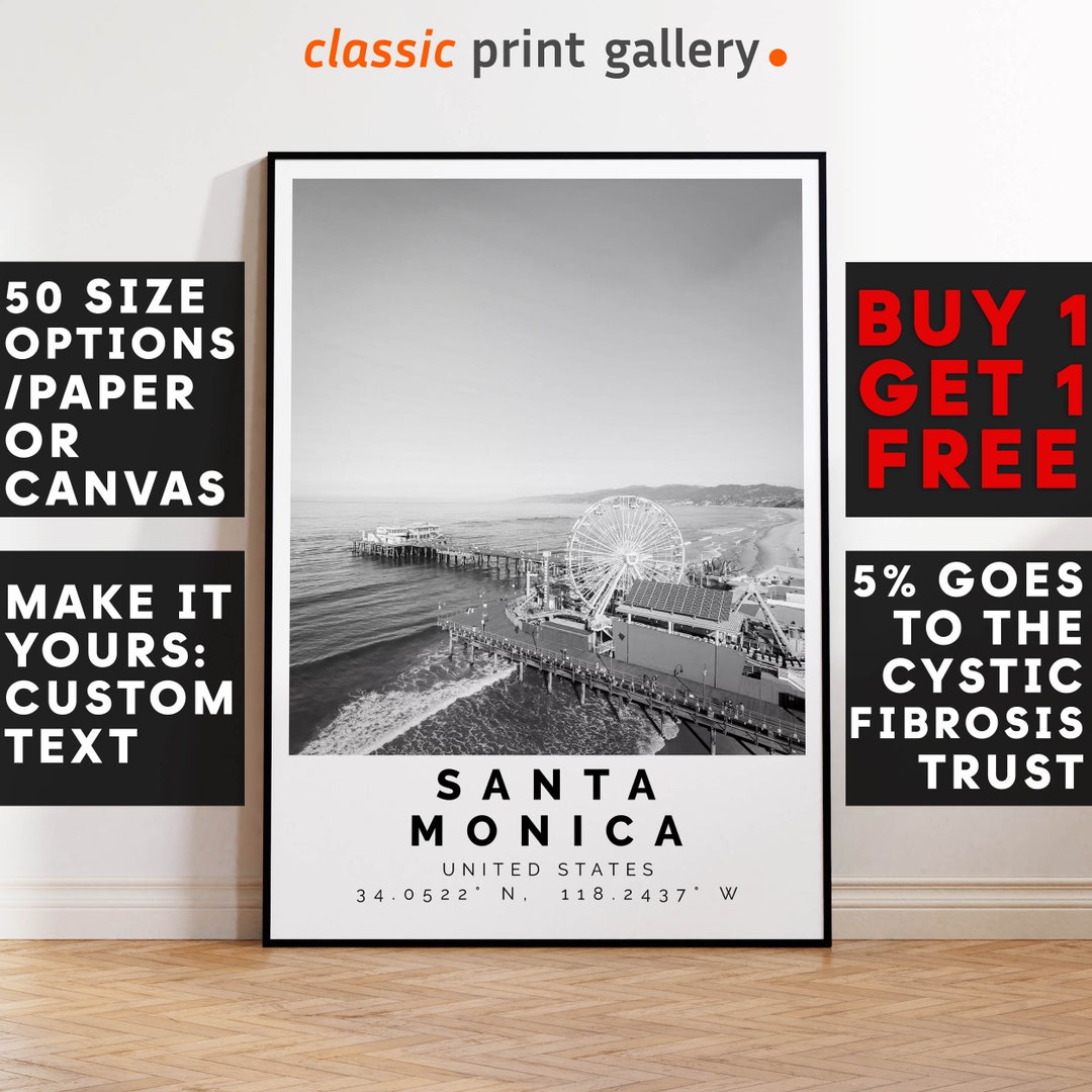 Santa Monica Poster,santa Monica Print,santa Monica Photo,santa Monica ...
