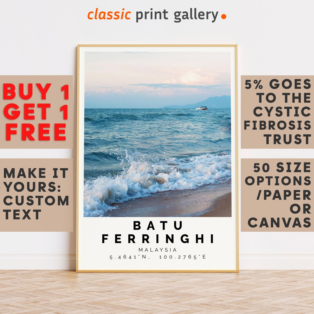 Batu Ferringhi Print,batu Ferringhi Wall Art,batu Ferringhi BW Poster ...