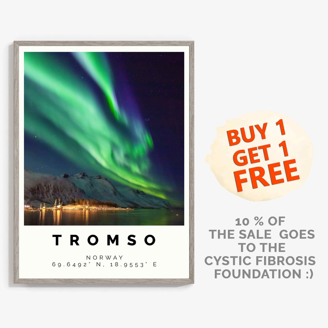 Tromso Poster Colorful Print Tromso Wall Art Tromso Photo - Etsy