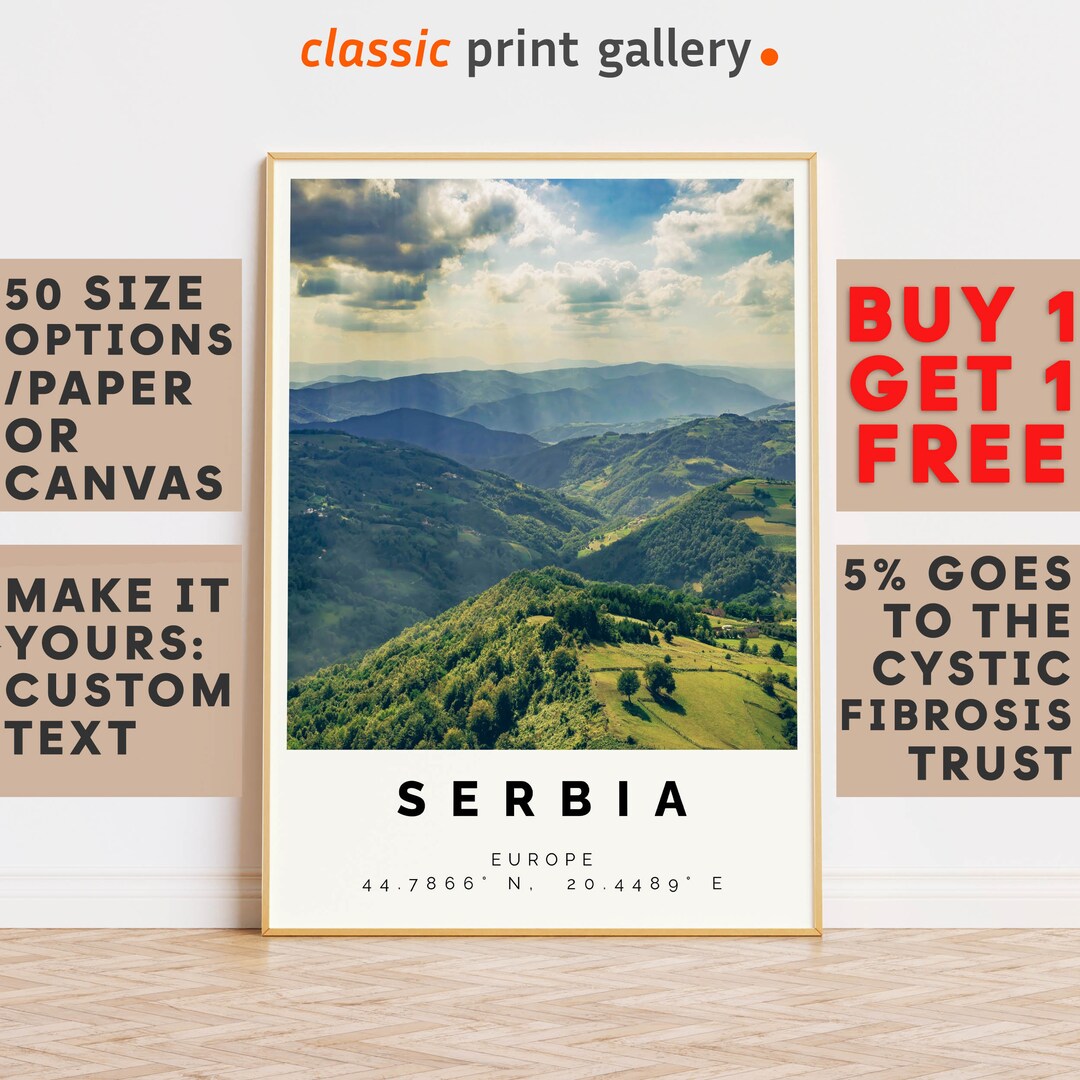 Serbia Poster Colorful Print, Serbia Wall Art, Serbia Photo Decor ...