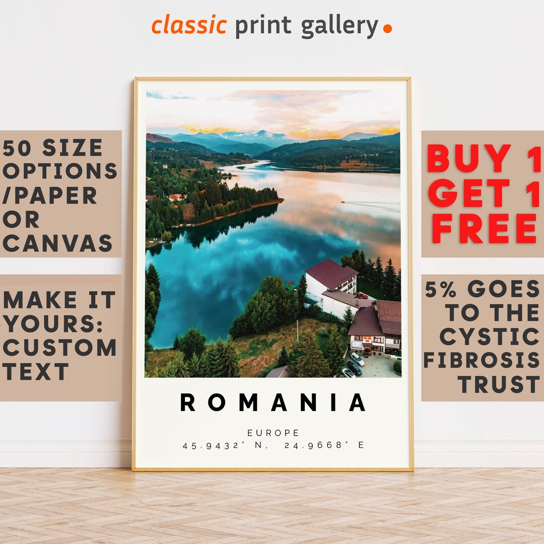 Romania Poster Colorful Print, Romania Wall Art, Romania Photo Decor ...