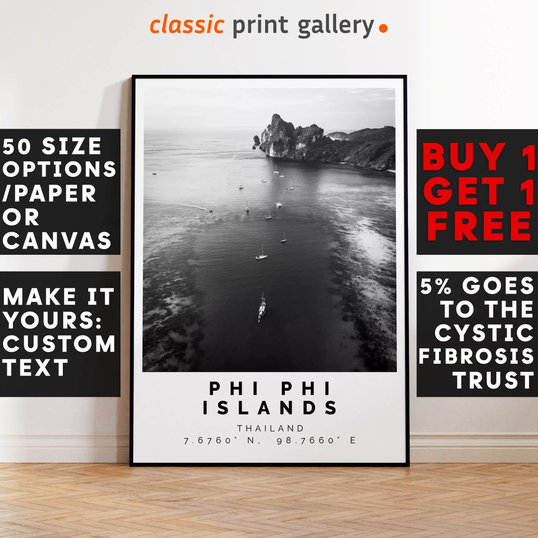 Phi Phi Islands Poster Print, Phi Phi Islands Wall Art, Housewarming ...