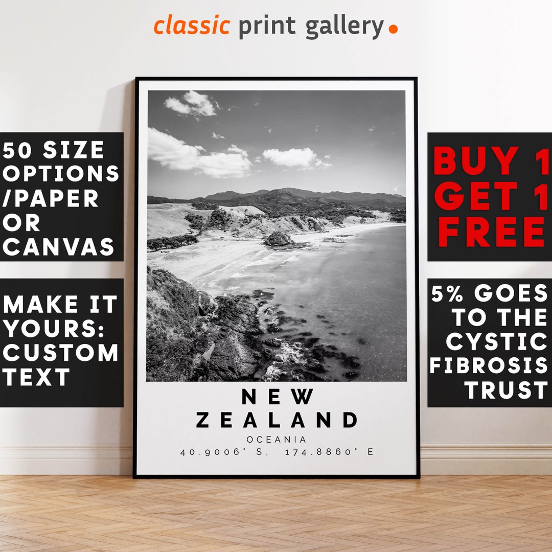 New Zealand Poster Print,new Zealand Wall Art, Housewarming Gift ...