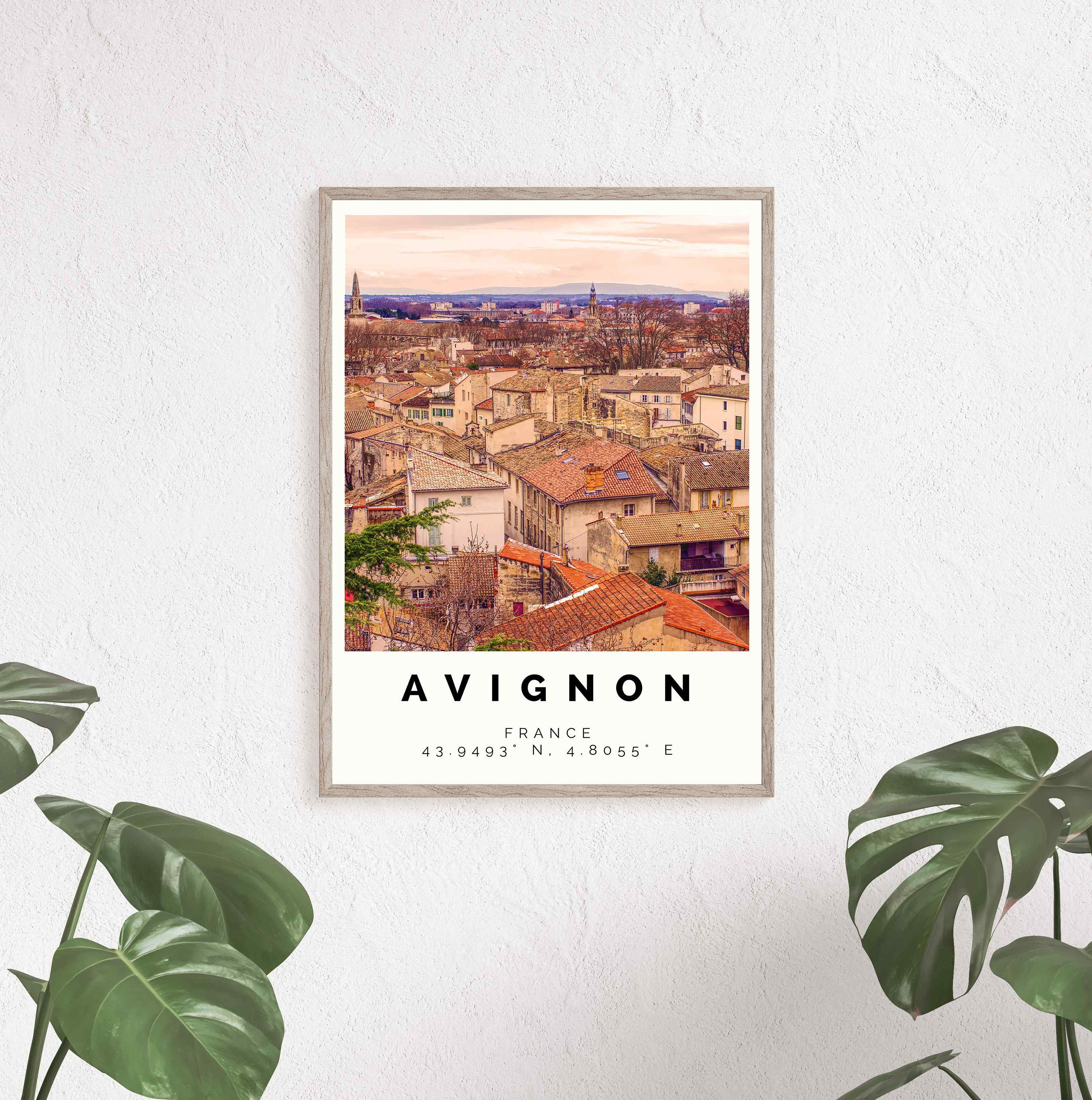 Avignon Poster Colorful Print Avignon Wall Art Avignon Photo - Etsy