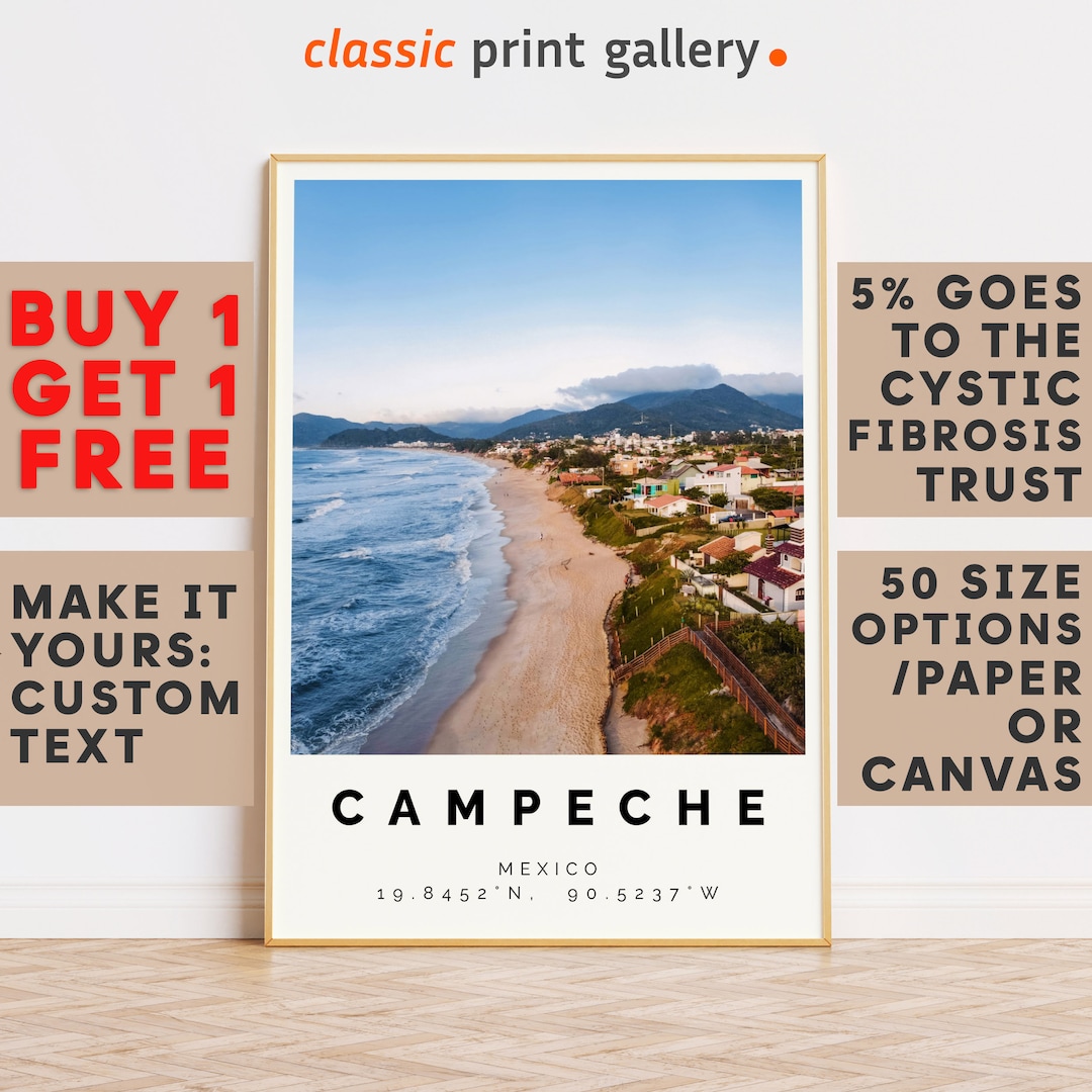 Campeche Print,campeche Wall Art,campeche Colorful Poster,personalized ...