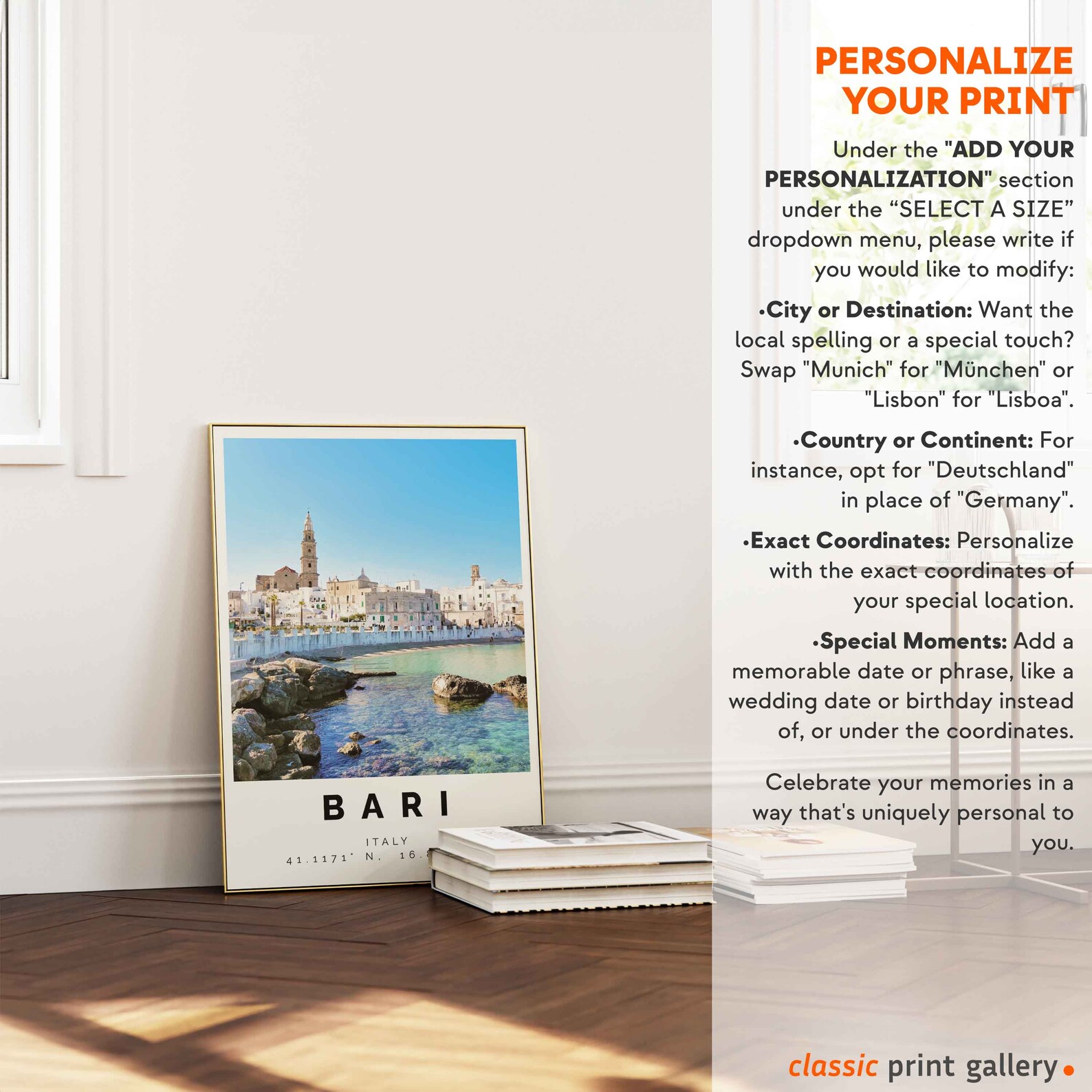 Bari Poster Colorful Print, Bari Wall Art, Bari Photo Decor, Bari Gift ...