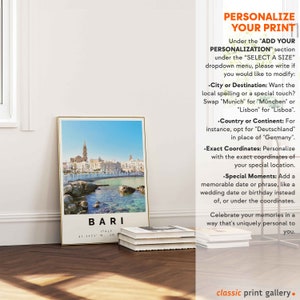 Bari Poster Colorful Print, Bari Wall Art, Bari Photo Decor, Bari Gift ...