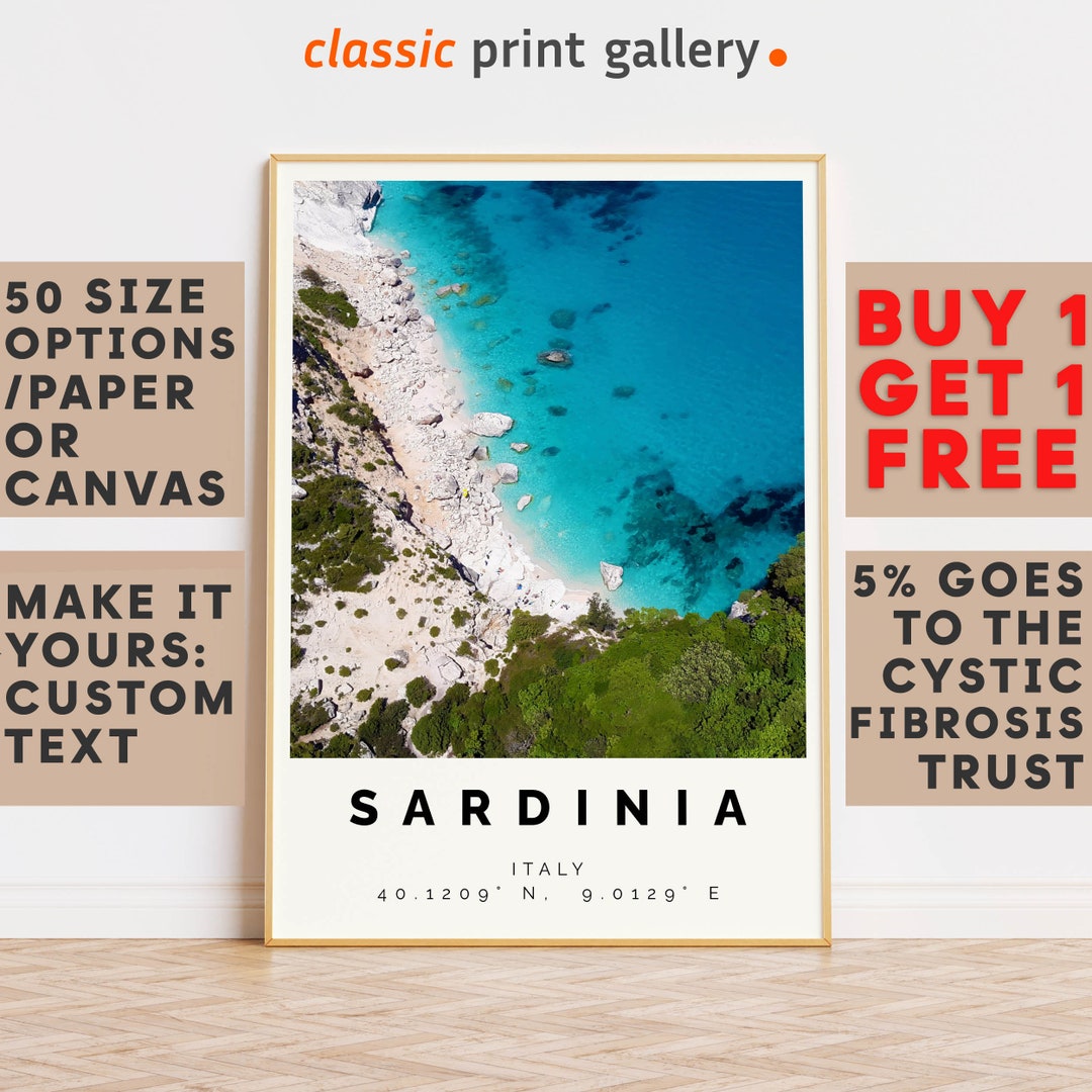 Sardinia Poster Colorful Print, Sardinia Wall Art, Sardinia Photo Decor ...