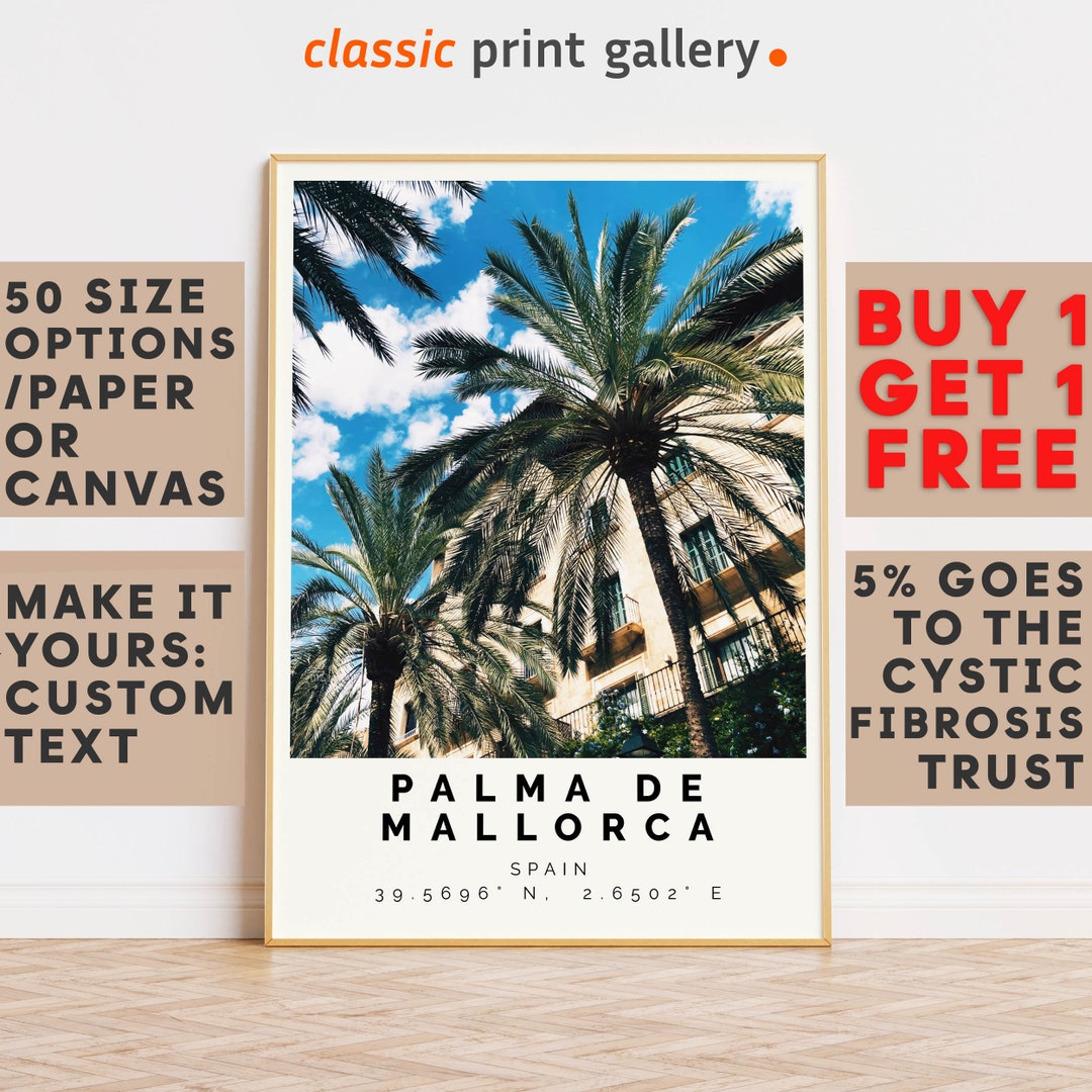 Palma Poster Colorful Print, Palma Wall Art, Palma Photo Decor, Palma Gift Travel Print,Balearic ...