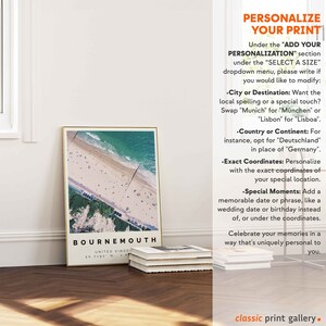 Bournemouth Poster Colorful Print, Bournemouth Wall Art, Bournemouth ...