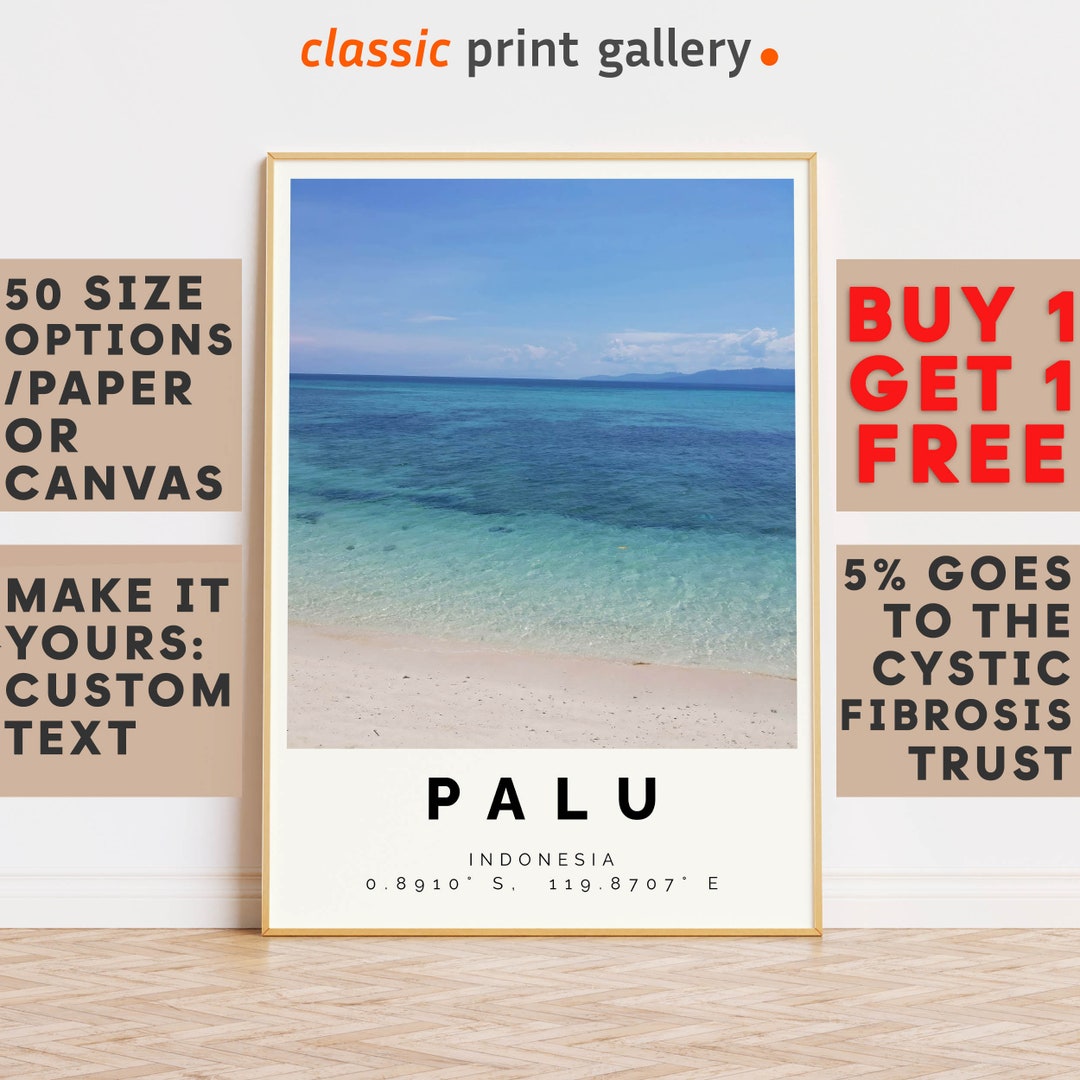 Palu Poster Colorful Print, Palu Wall Art, Palu Photo Decor, Palu Gift ...