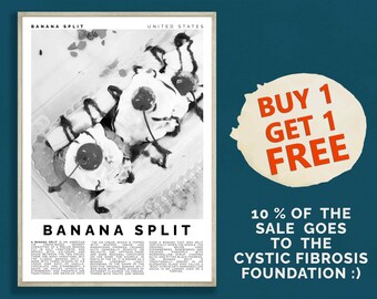 Banana Split Poster - Etsy