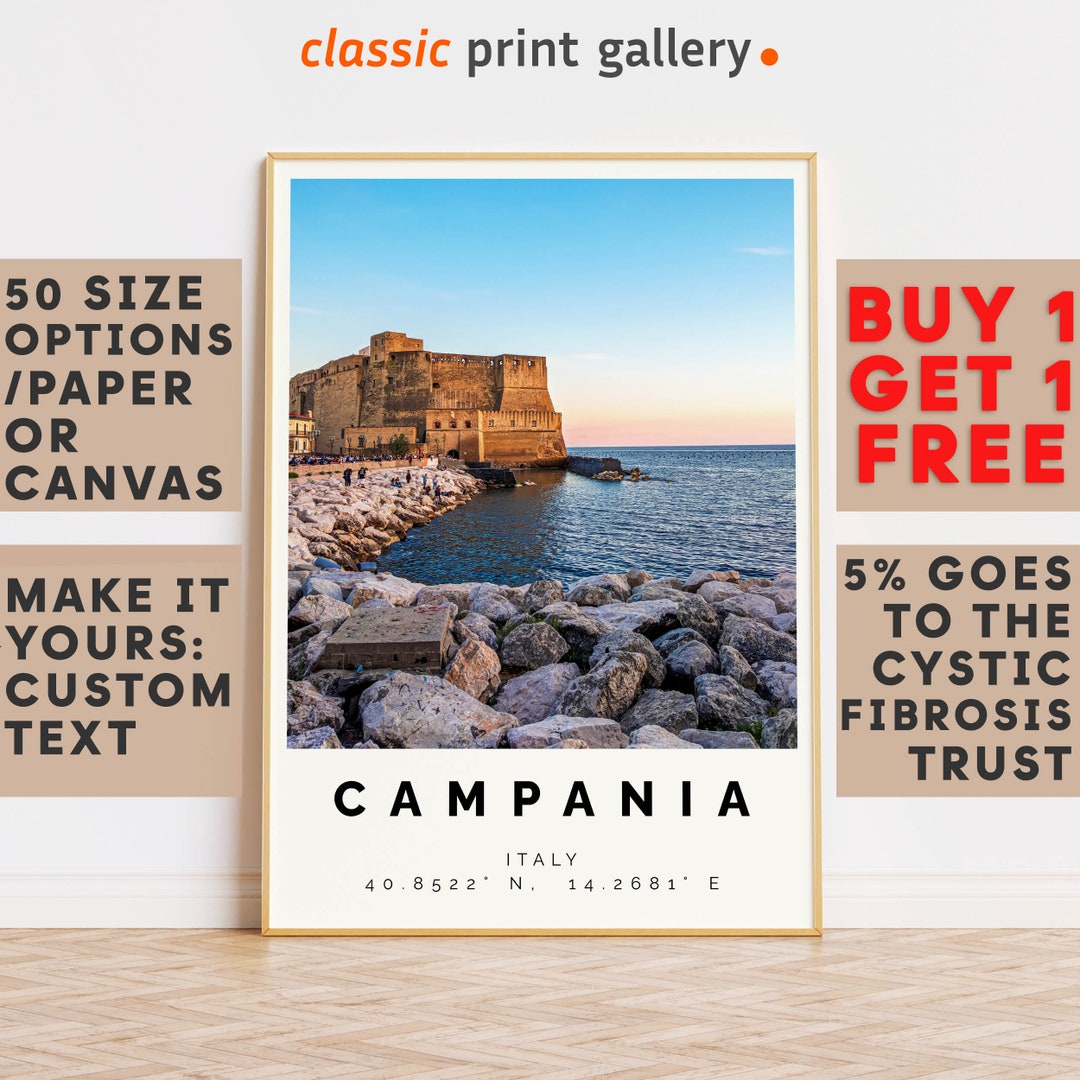 Campania Poster Colorful Print, Campania Wall Art, Campania Photo Decor ...