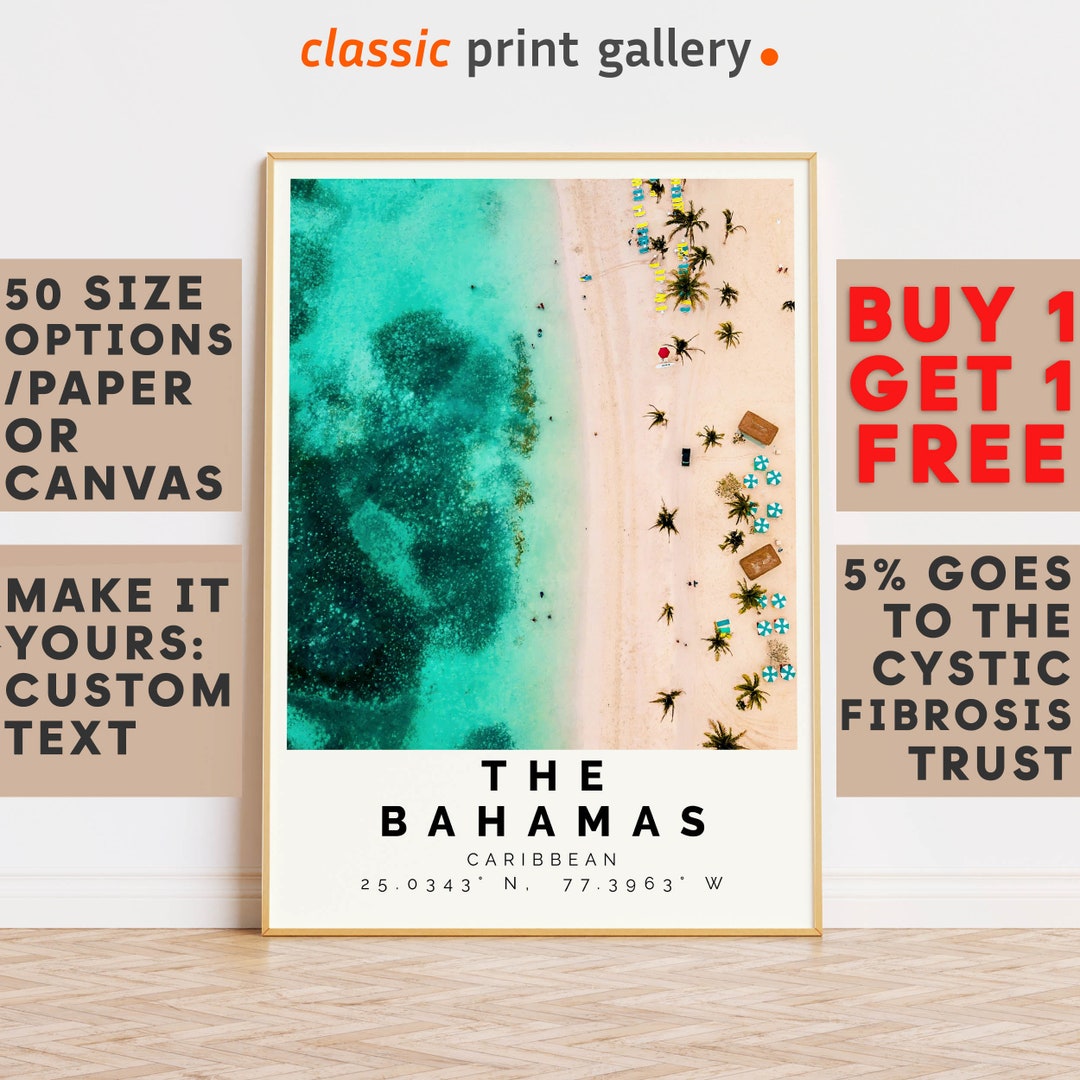 The Bahamas Poster Colorful Print, the Bahamas Wall Art, the Bahamas ...