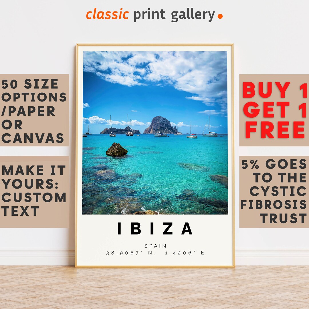 Ibiza Poster Colorful Print, Ibiza Wall Art, Ibiza Photo Decor, Ibiza Gift Travel Print,balearic ...