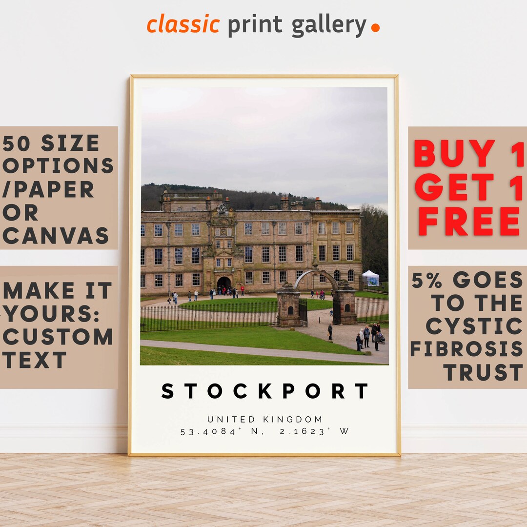 Stockport Poster Colorful Print, Stockport Wall Art, Stockport Photo ...