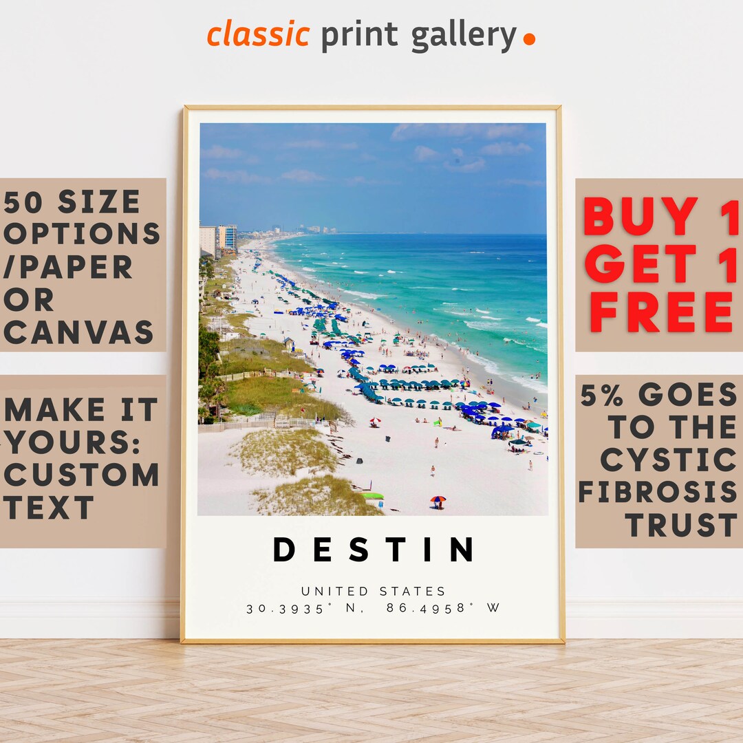 Destin Poster Colorful Print, Destin Wall Art, Destin Photo Decor ...