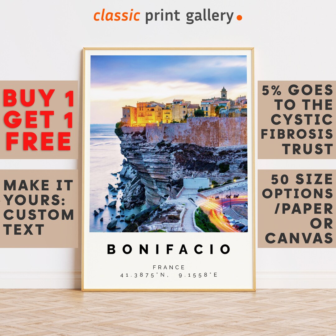 Impression de Bonifacio art mural Bonifacio affiche colorée - Etsy France