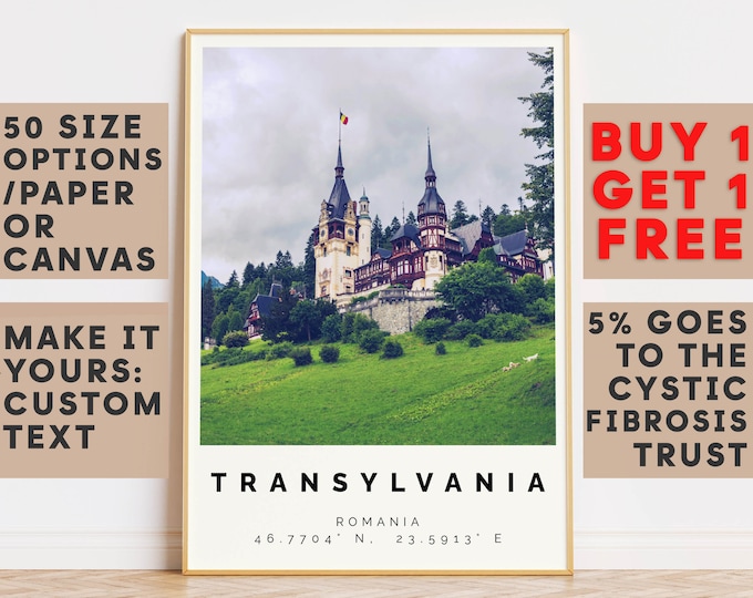 Transylvania Poster Colorful Print, Transylvania Wall Art, Transylvania Photo Decor, Romania ...