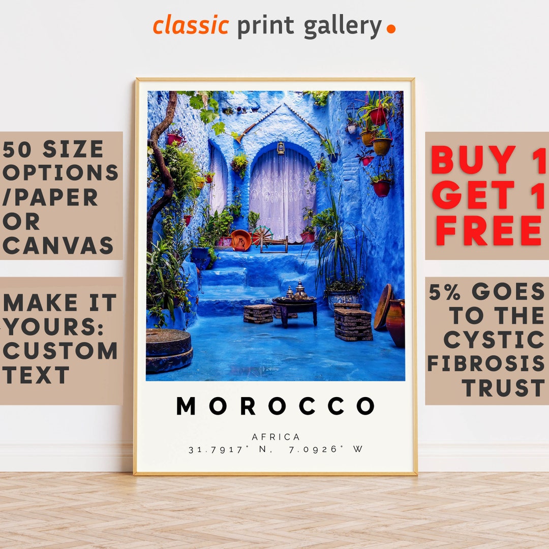 Morocco Poster Colorful Print, Morocco Wall Art, Morocco Photo Decor ...