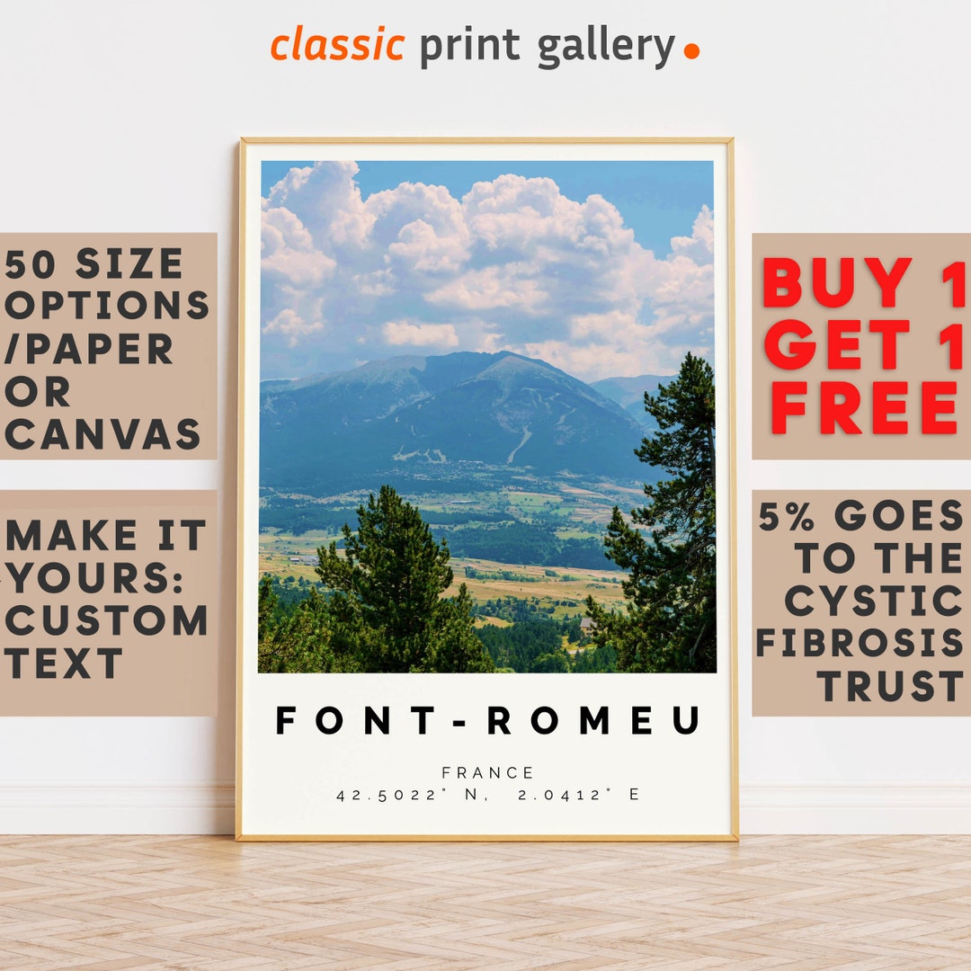 Font-romeu Poster Colorful Print, Font-romeu Wall Art, Font-romeu Photo ...