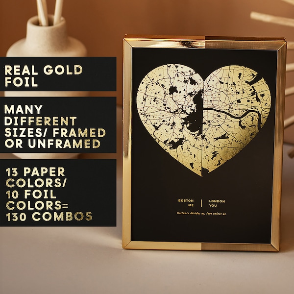 Heart Shaped Map - Etsy