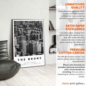 Bronx Poster Black and White Print, Bronx Wall Art, Bronx Travel Photo ...