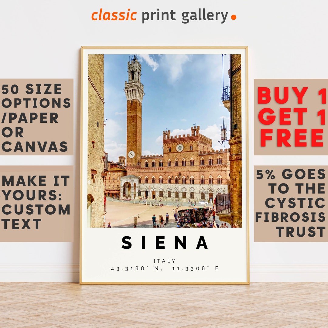 Siena Poster Colorful Print, Siena Wall Art, Siena Photo Decor, Siena ...