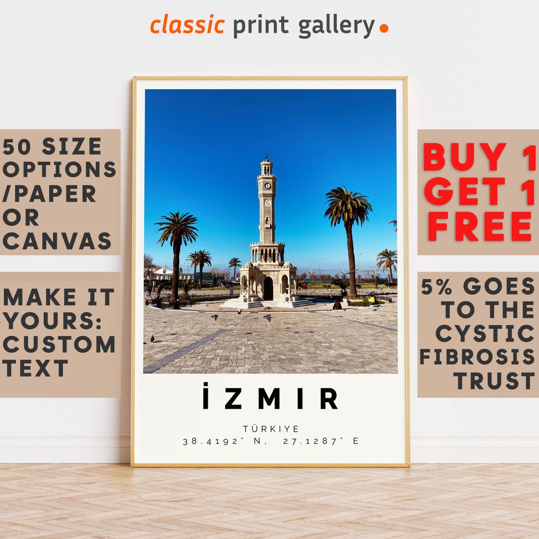 Izmir Poster Colorful Print, Izmir Wall Art, Izmir Photo Decor, Izmir ...