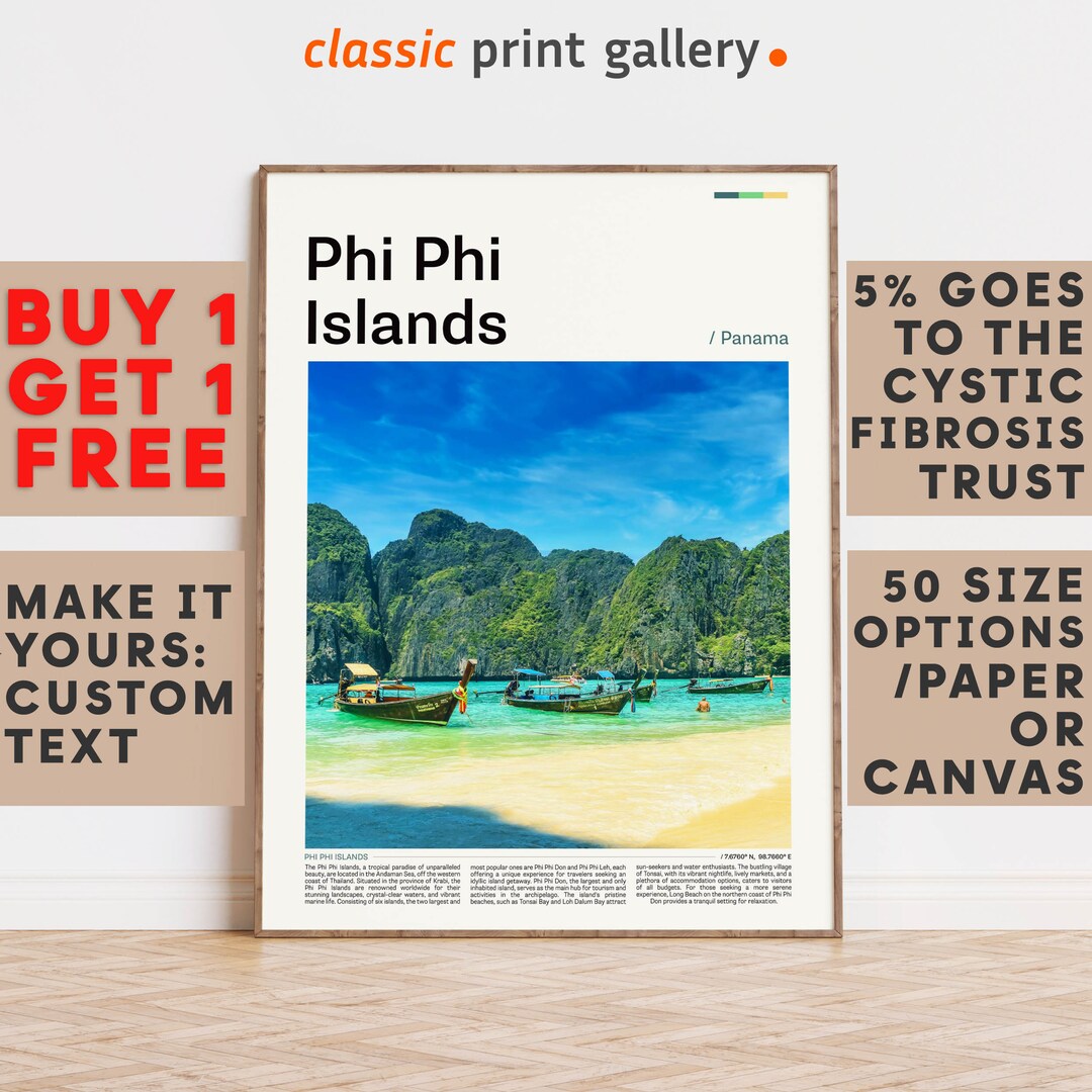 Phi Phi Islands Print, Phi Phi Islands Wall Art, Phi Phi Islands Color ...