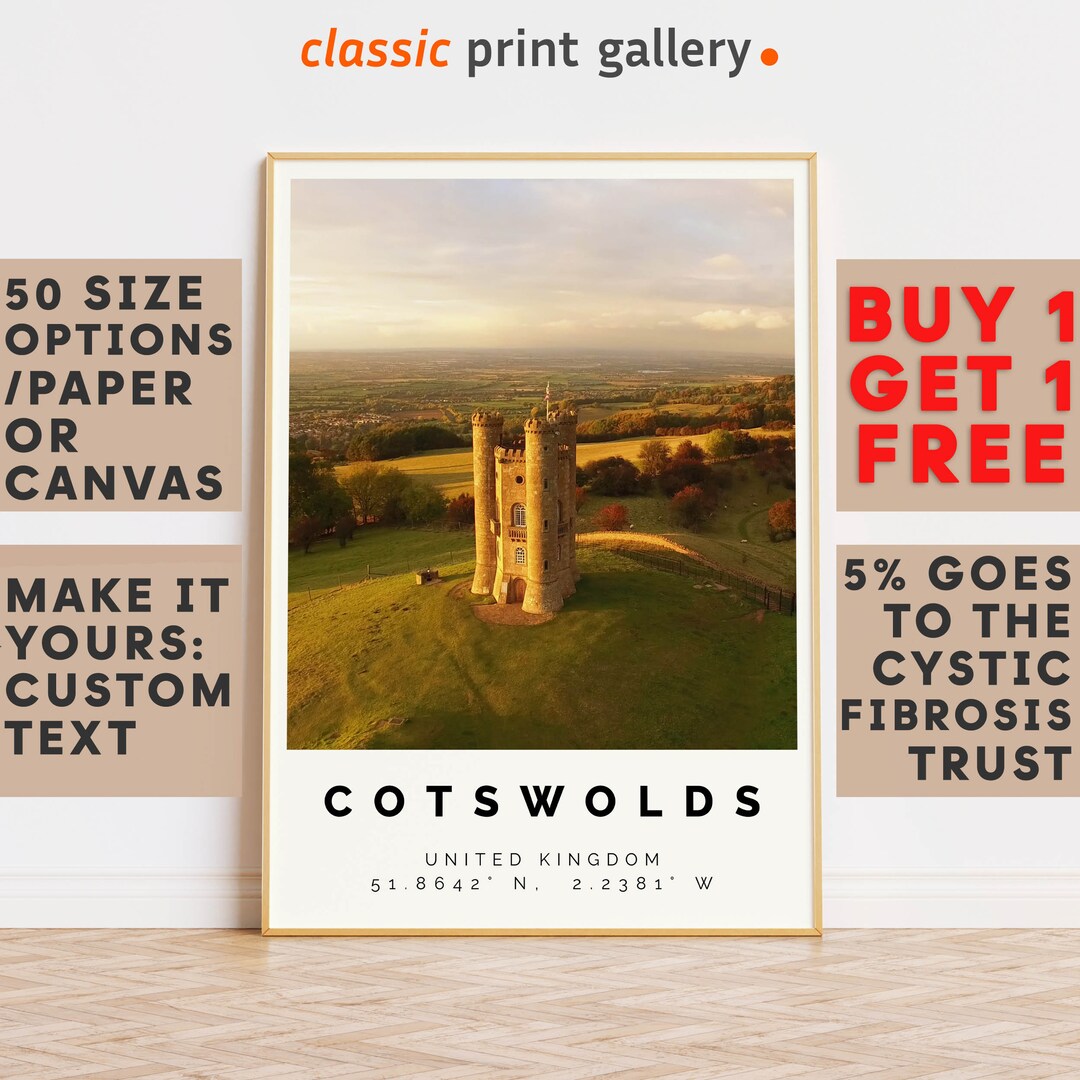 Cotswolds Poster Colorful Print, Cotswolds Wall Art, Cotswolds Photo ...