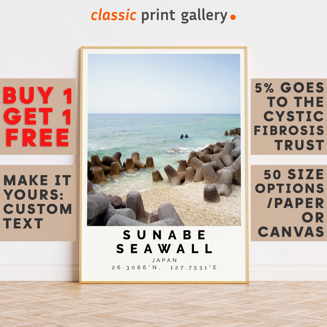 Surfing Print,sunabe Seawall Print,sunabe Seawall Wall Art,sunabe ...