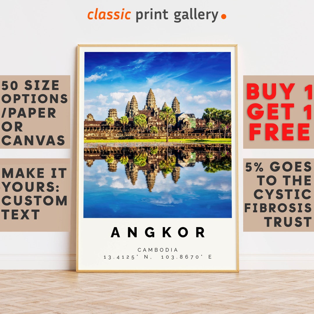 Angkor Poster Colorful Print, Angkor Wall Art, Angkor Photo Decor ...