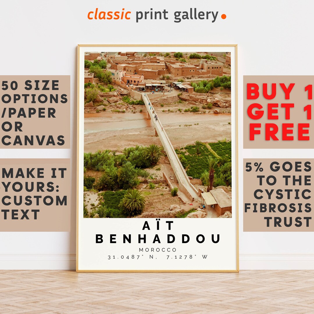 Ait Benhaddou Poster Colorful Print, Ait Benhaddou Wall Art, Ait ...